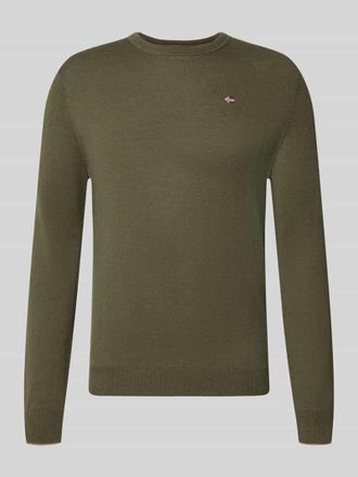 Napapijri Slim Fit Strickpullover aus reiner Wolle Modell DAMAVAND