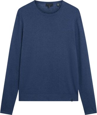 Ted Baker Pullover f&uuml;r Herren, Rundhalsausschnitt, Leinen-Mischung (Mid Marineblau)