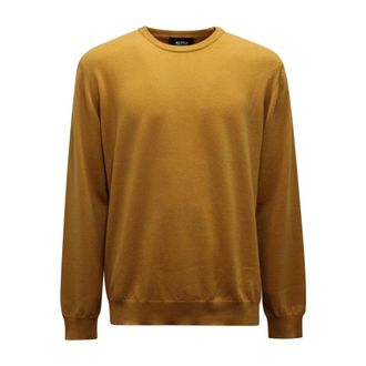 Alpha Studio Kaschmirpullover in Senfgelb - - Knitwear - Herren - Gelb - XL