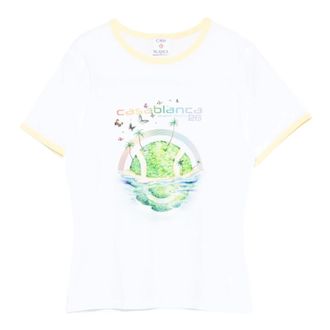 Casablanca Femme, Tops, Blanc, Taille: 36 FR T-shirt col rond