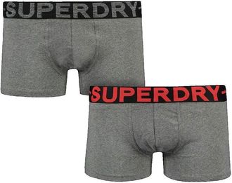 Superdry Caleçons lot de deux coupe caleçon gris