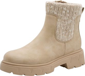 Marco Tozzi Marco Tozzi by Guido Maria Kretschmer Damen Stiefeletten mit Rei&szlig;verschluss Elastisch, Beige (Beige Comb), 37 EU