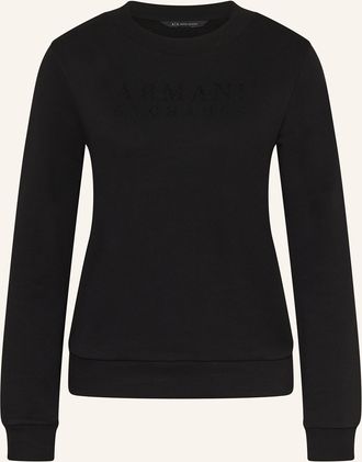 A|X Armani Exchange Sweatshirt Mit Schmucksteinen schwarz