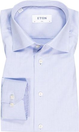 Eton Herren Hemd blau Baumwolle