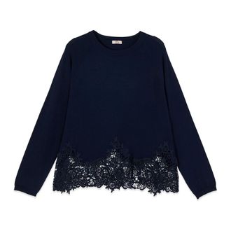 Oltre Damen, Strickwaren, Blau, SGr&ouml;&szlig;e