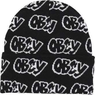 Obey Schwarze Multi Beanie M&uuml;tze mit Micro Rib - - Accessories - Herren - Mehrfarbig - ONE SIZE