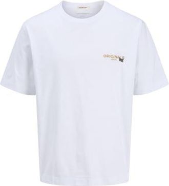 Jack & Jones Joracapulco Retro Element Back Tee SS CN T-Shirt pour Homme, Blanc &eacute;clatant., M