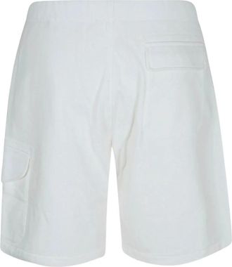 C.P. Company C.p. Company, Homme, Shorts, Blanc, Taille: M Diagonal Raised Fleece Cargo Sweatshorts