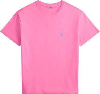Polo Ralph Lauren Homme, Tops, Rose, Taille: L T-Shirt en Jersey Custom