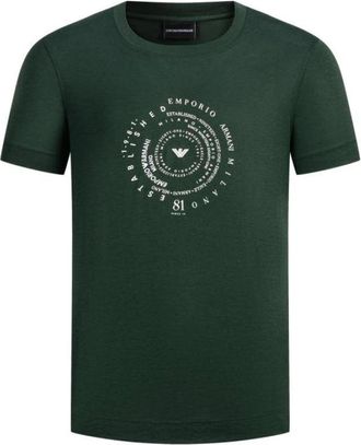 Emporio Armani Homme, Tops, Vert, Taille: XL T-shirt &agrave; col rond