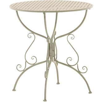 Clp Table de jardin ronde Amanda Vert antique