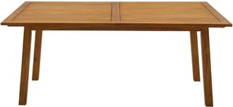 Miliboo Table de jardin extensible rallonges int&eacute;gr&eacute;es en bois massif L180-240 cm MAYEL