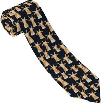 Generic Cravate Imprim&eacute; Ch&egrave;vre Mignon R&eacute;glable Tie Formelle Cravate Pour Homme Pour Travail Affaires L&Eacute;cole