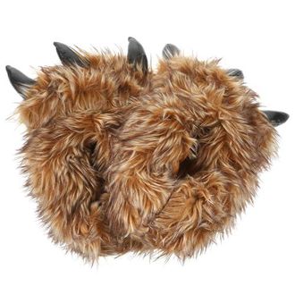 PartyKindom SECFOU Pantoufles dInt&eacute;rieur Unisexes en Peluche Chaude Semelle Antid&eacute;rapante Taille 28 CM Design Animal Ours Pantoufles DHiver Confortables pour Mais