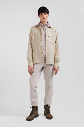 Eden Park Surchemise En Coton M&eacute;lang&eacute; Beige