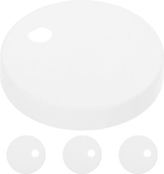 BESPORTBLE Weiße Wc Sitzschrauben Abdeckkappen aus Kunststoff 2 Paar Dekorative Wc Bodenschraubenabdeckungen Robuste Schraubenverkleidung für Badezimmer