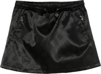 Casablanca Femme, Jupes, Noir, Taille: 36 FR Mini-jupe &agrave; motif et cordon de serrage