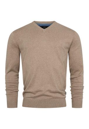 Indicode Strickpullover Herren INTikks Feinstrickpullover mit V-Ausschnitt