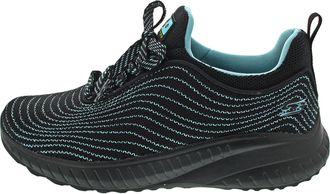 Skechers Damen Bobs Squad Chaos Sneaker, Black, 35 EU