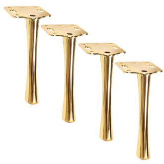 Generic 15, 17, 19 cm Robuste M&ouml;belf&uuml;&szlig;e Aus Metall, Schrankf&uuml;sse Goldfarbene Ersatz-Nivellierf&uuml;&szlig;e F&uuml;r Hocker, St&uuml;hle Und Ottomane, Mit Rutschfesten Gummif&uuml;&szlig;en