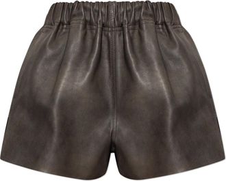 Rick Owens Shorts en cuir - Femme - Shorts - Gris - Taille: 36 FR