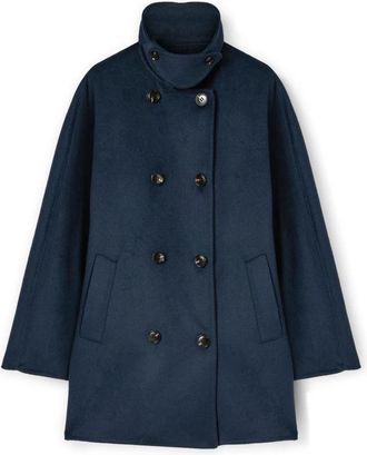 Motivi Femme, Manteaux, Bleu, Taille: 42 FR Manteau crois&eacute;