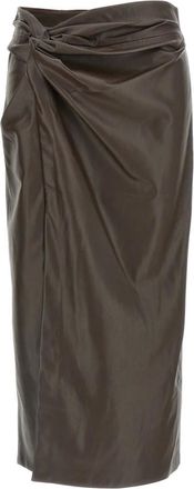 L'agence Femme, Jupes, Brun, Taille: 36 FR Lilou Vegan Leather Skirt