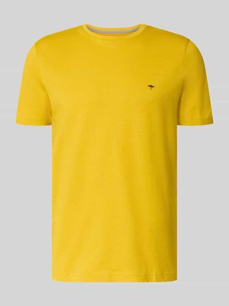Fynch-Hatton T-Shirt mit Rundhalsausschnitt und Label-Stitching