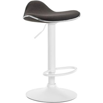 Clp Tabouret Shanghai en tissu gris fonc&eacute;, wei&szlig;