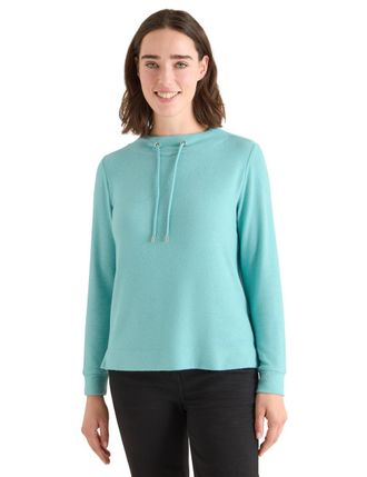 Cecil Damen 3228460 Cosy Langarmshirt, Foam Blue Melange, XXL