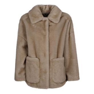 Herno Weicher Kunstpelz-Bomber - - Jackets - Damen - Beige - L