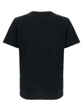 Isabel Marant Logo-Flocked Cotton T-shirt - Black