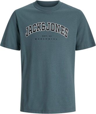 Jack & Jones Plus Size T-Shirt JJECALEB VARSITY TEE SS O-NECK NOOS PLS mit Logobranding