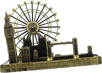 Soimiss Gro&szlig;uhr-Modell London Tower Bridge Dekoratives Handwerk Desktop-Ornament Aus Legierungsmaterial F&uuml;r Heimdekoration