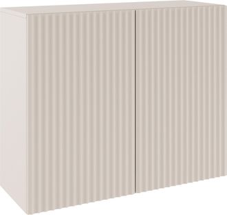 Selsey Kommode Kaschmirbeige 100cm Breit 2-T&uuml;rig Mit Push-to-Open Geriffelte Fronten Elegantes Design ABS-Kanten Perfekt f&uuml;r Wohnzimmer/Schlafzimmer Praktisc