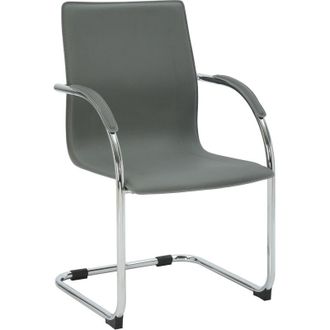 Clp Chaise cantilever Noeleen en simili cuir Gris