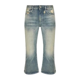 Balenciaga Lace Flared Capri - - Jeans - Damen - Blau - W25