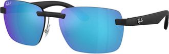 Ray-Ban unisex, Accessoires, Bleu, Taille: 59 MM Lunettes de soleil &agrave; verres polaris&eacute;s Polarized+
