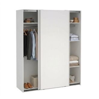 Dmora Dmora - 2-t&uuml;riger MehrzweckschrankGomer, Multifunktionale M&ouml;bel, Schuhschrank, Besenschrank, 179x65 h220 cm, Wei&szlig;