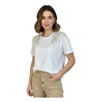 Vicolo Femme, Tops, Blanc, Taille: 38 FR Rab0001 T-Shirt