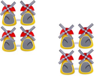 Cabilock 4stücke Windmühlen-Sonnenbrillen Für Partys Lustige Fotorequisiten Für Karneval Geburtstagsfeiern Und Festivals Farbige Drehbare Brille Für Unvergessl