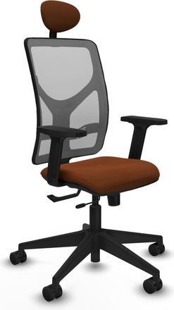 Piqueras y Crespo Drehbarer Schreibtischstuhl ohne Rollen, mit 2D-Armlehnen, h&ouml;henverstellbare Lendenwirbelst&uuml;tze und festes Kopfteil, ausgestattet mit Syncro/Traslack.