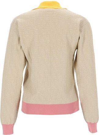 Fendi Cotton and Silk Knit Jumper - Beige