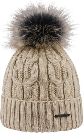 Areco Pudelmütze beige Weiss