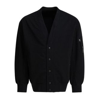 Comme Des Gar&ccedil;ons Strickjacke mit Druckknopfverschluss und V-Ausschnitt - - Knitwear - Herren - Schwarzk - M