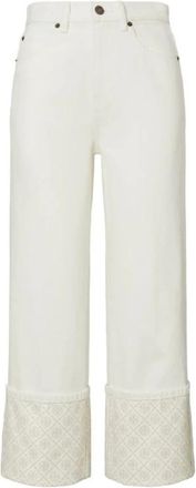 Tory Burch Femme, Jeans, Blanc, Taille: W29 Cropped Jeans
