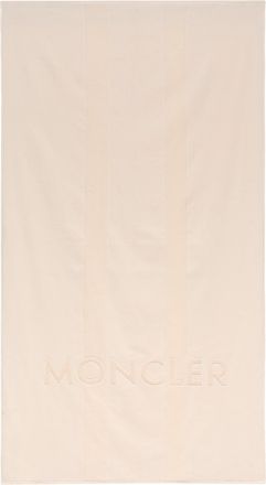 Moncler Moncler Logo Cotton Beach Towel, Men, Beige, Size: One Size