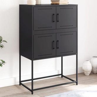 vidaXL Sideboard Schwarz 68,5x38,5x107 cm Stahl - Vidaxl