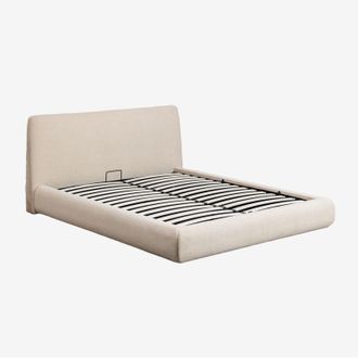 Sklum Bett mit gepolstertem, aufklappbarem Bettkasten Norena 160 x 200 cm