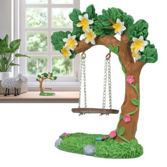 Generic Feengartenschaukel, Miniatur-Figur, Feenschaukel, f&uuml;r den Au&szlig;enbereich, aus Kunstharz, kleine Dekoration f&uuml;r den Au&szlig;enbereich, f&uuml;r Tisch, Garten, Terr